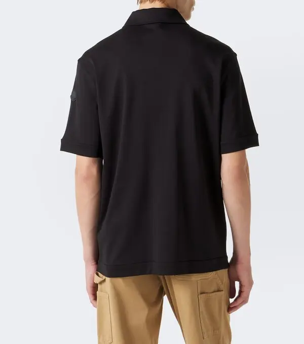 Moncler Leather-trimmed Cotton Shirt