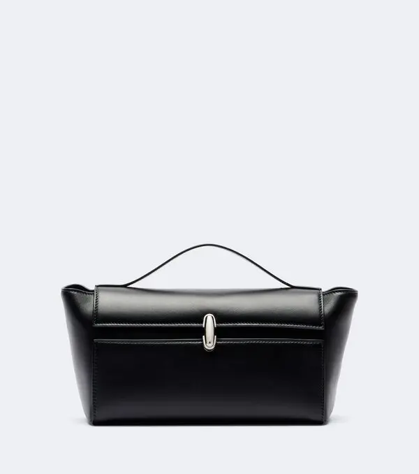 Savette Symmetry Trapeze Small Leather Top-handle Bag - Black