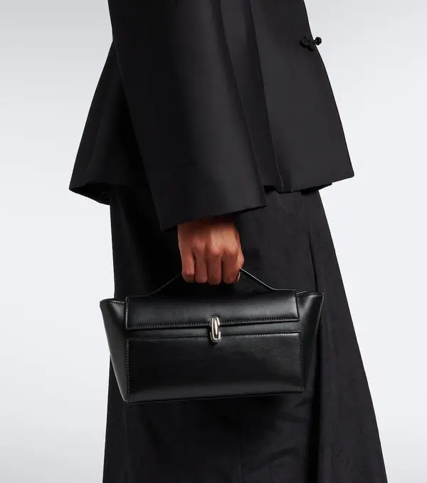 Savette Symmetry Trapeze Small Leather Top-handle Bag