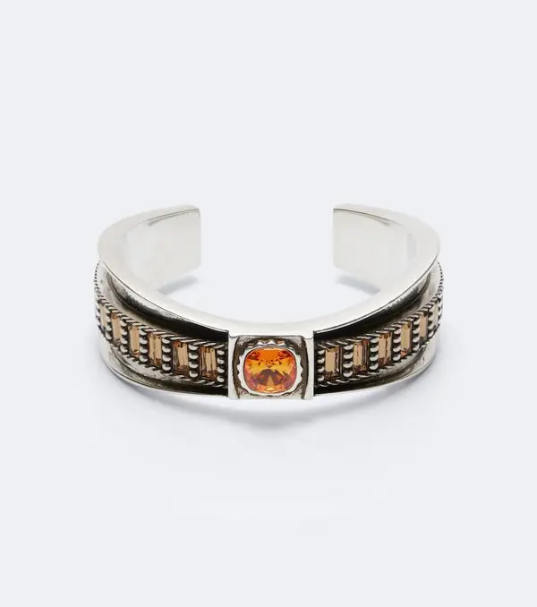 Isabel Marant Étoile Embellished Cuff Bracelet With Stone - Silver