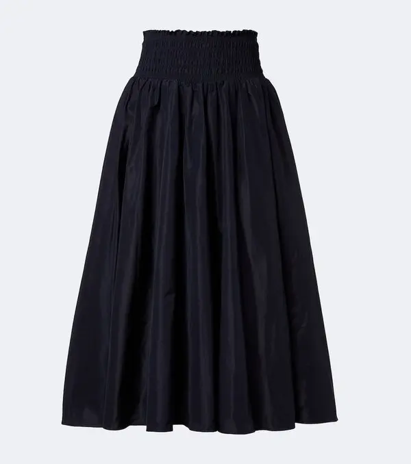 PATOU Shirred Midi Skirt - Blue