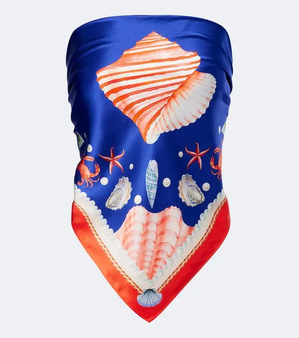 Retrofete Alivia Silk Bandeau Top - Multicoloured