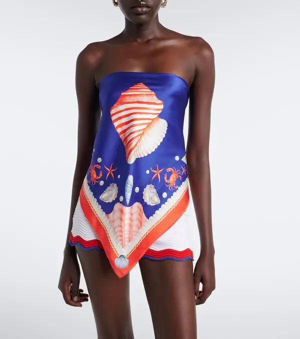 Retrofete Alivia Silk Bandeau Top - Multicoloured