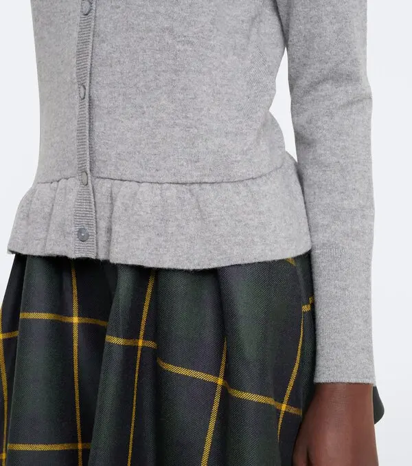 PATOU Jacquard Logo Wool And Cashmere Cardigan