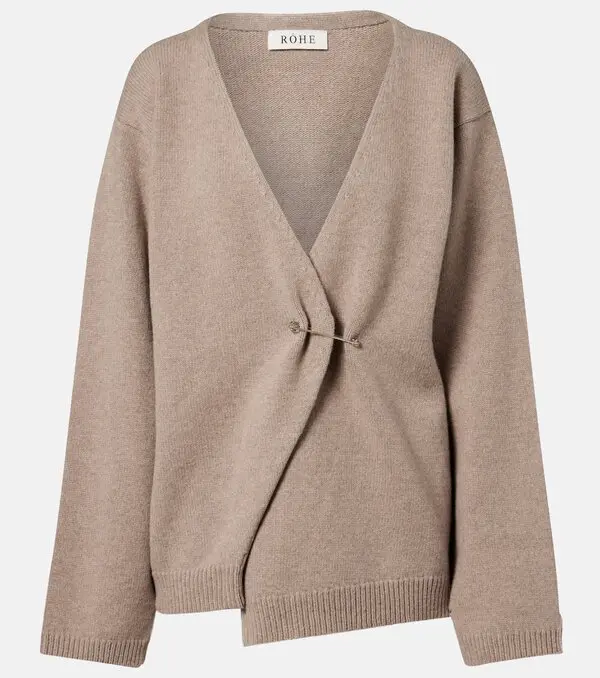 RÓHE Wool And Cashmere Wrap Cardigan - Beige