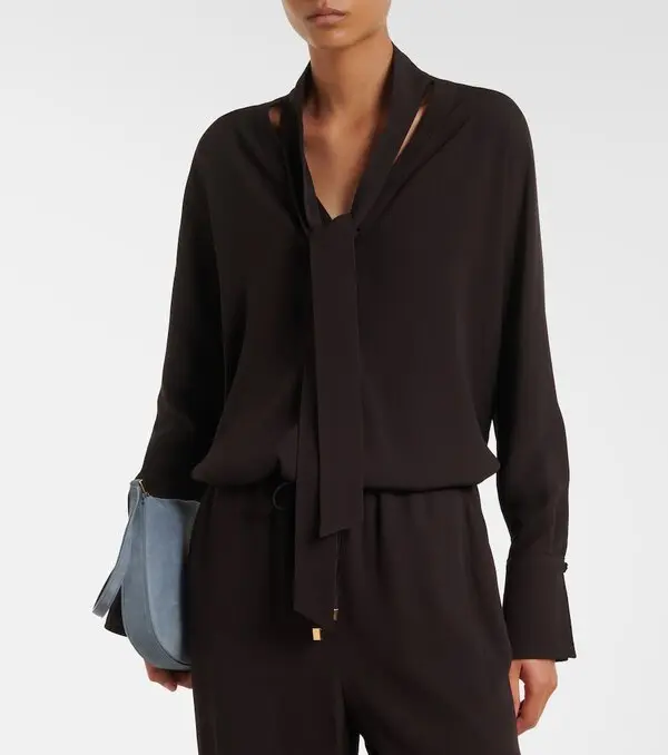Agnona Tie-neck Blouse