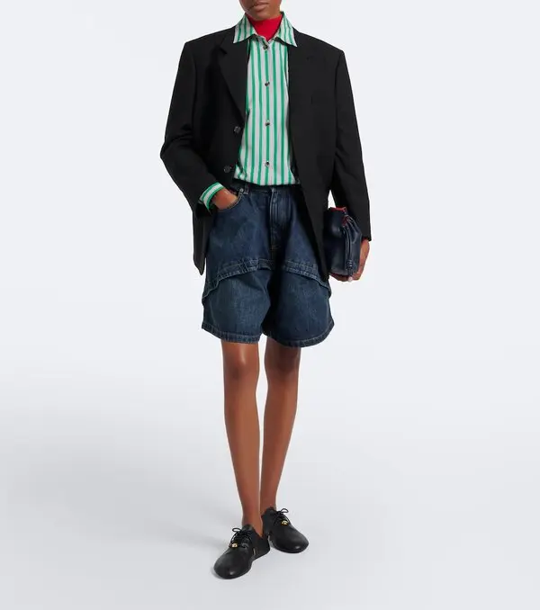 Loewe Paneled Denim Bermuda Shorts