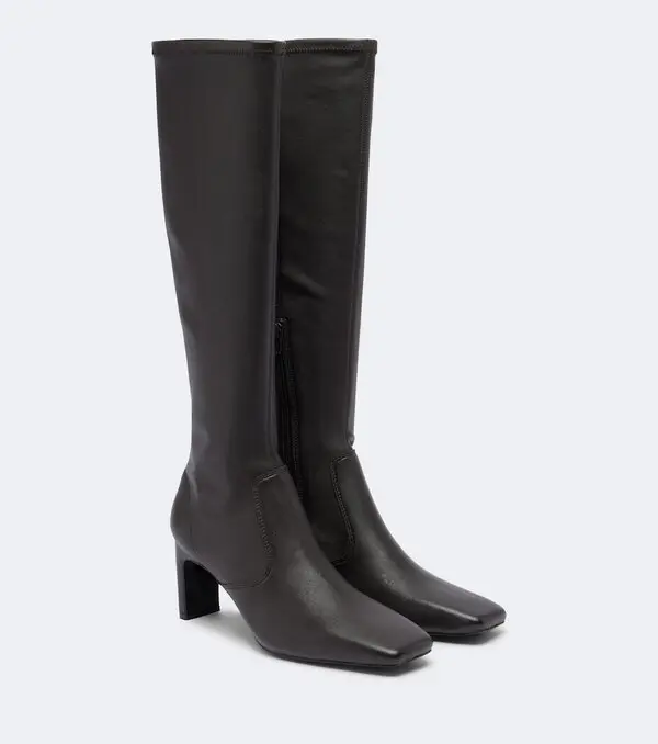 A.emery Leather Knee-high Square Toe Boots - Brown