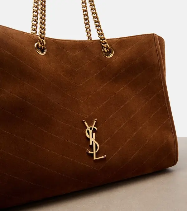 Saint Laurent Niki Large Suede Tote Bag - Brown