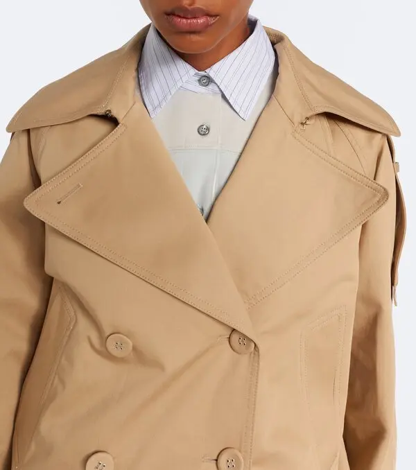 Acne Studios Cropped Cotton Twill Trench Coat