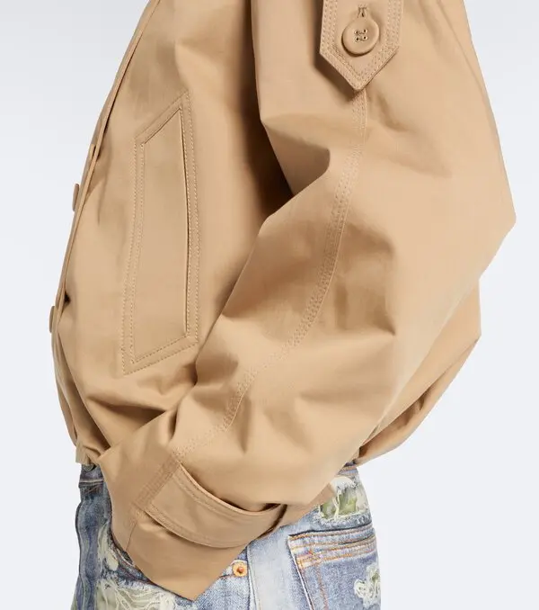Acne Studios Cropped Cotton Twill Trench Coat