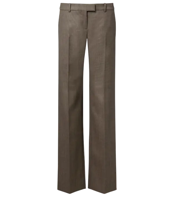 Alexander McQueen Straight Leg Wool Trousers - Grey