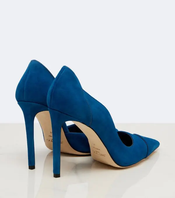 JIMMY CHOO Brigitte Suede Pointed Toe Pumps
