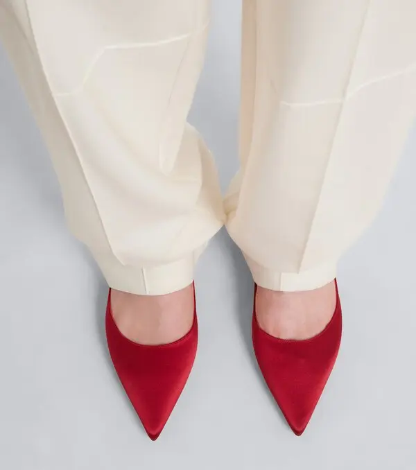 JIMMY CHOO Love Satin Ballet Flats