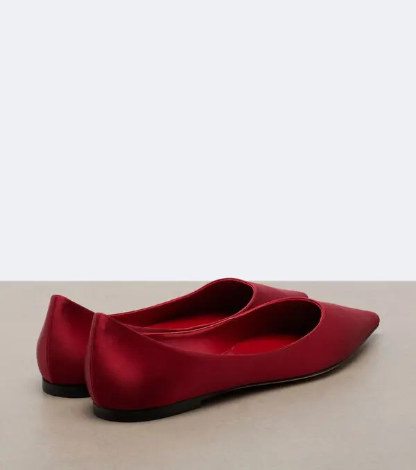JIMMY CHOO Love Satin Ballet Flats