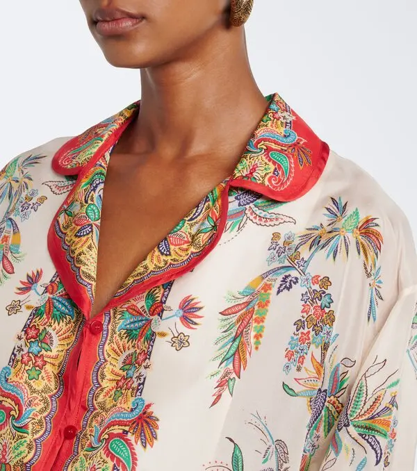 Etro Paisley Oversized Silk Shirt