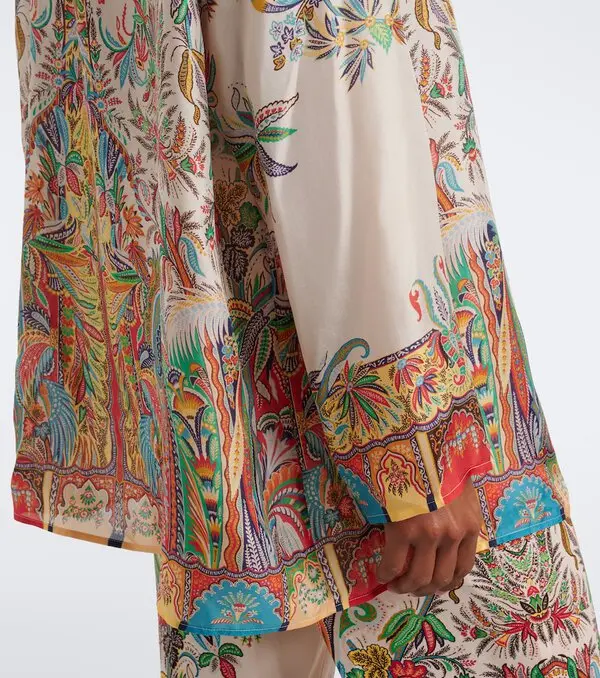 Etro Paisley Oversized Silk Shirt