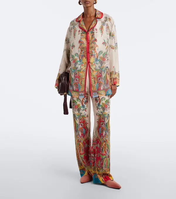 Etro Paisley Oversized Silk Shirt