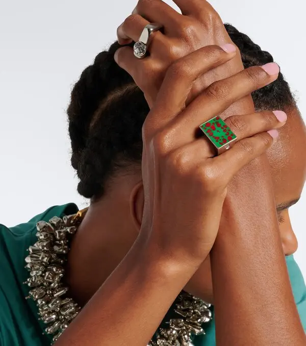 Dries Van Noten Enamel Signet Ring