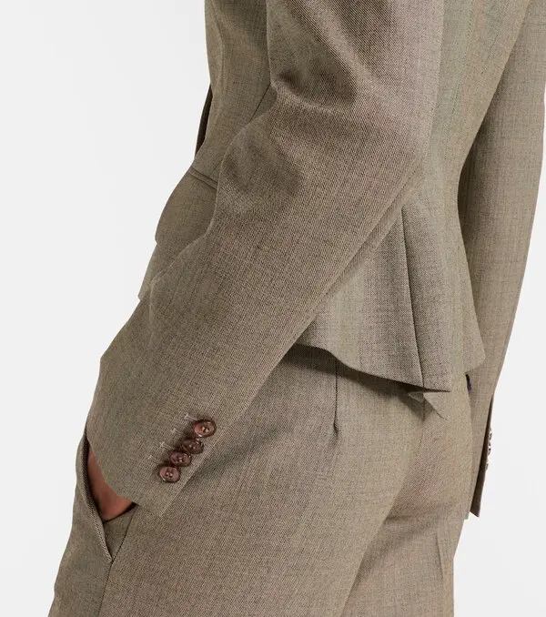 Alexander McQueen Cropped Wool Blazer