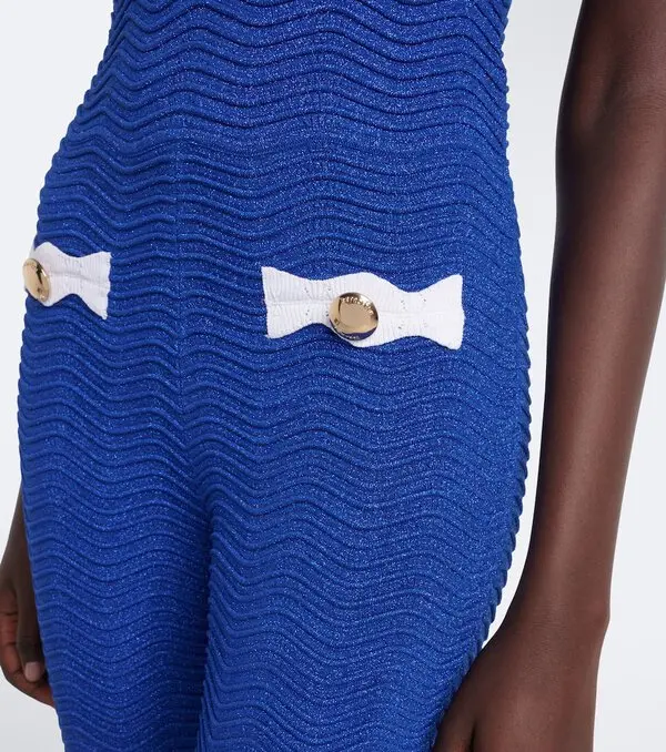 Retrofete Verene Rib-knitted Jumpsuit - Blue