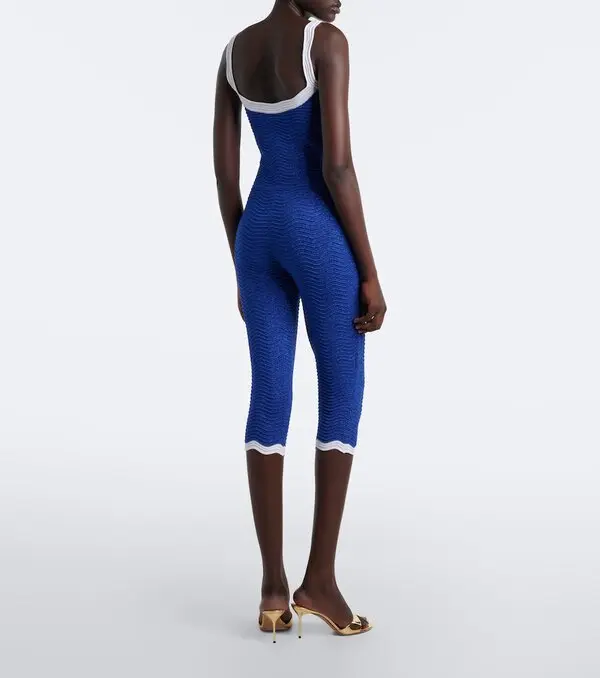 Retrofete Verene Rib-knitted Jumpsuit - Blue