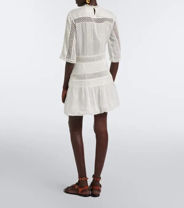 MARANT ETOILE Paige Open-knit Mini Dress - White