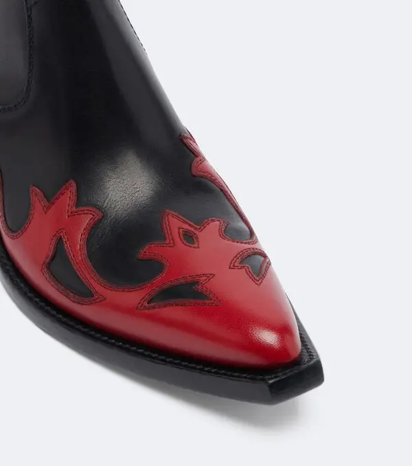 MAISON MARGIELA Leather Heel-less Cowboy Boots