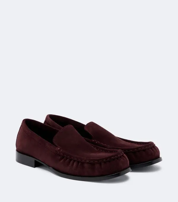 Dries Van Noten Suede Loafers - Burgundy