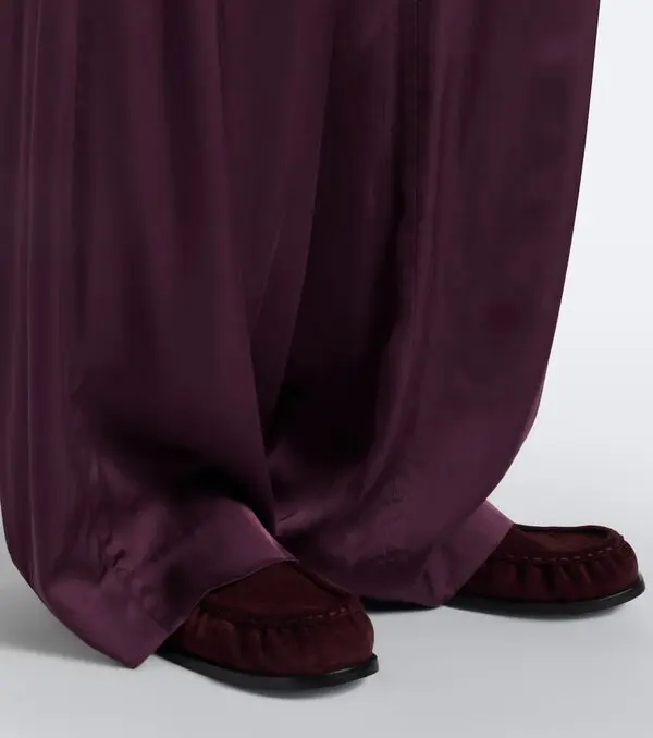 Dries Van Noten Suede Loafers - Burgundy
