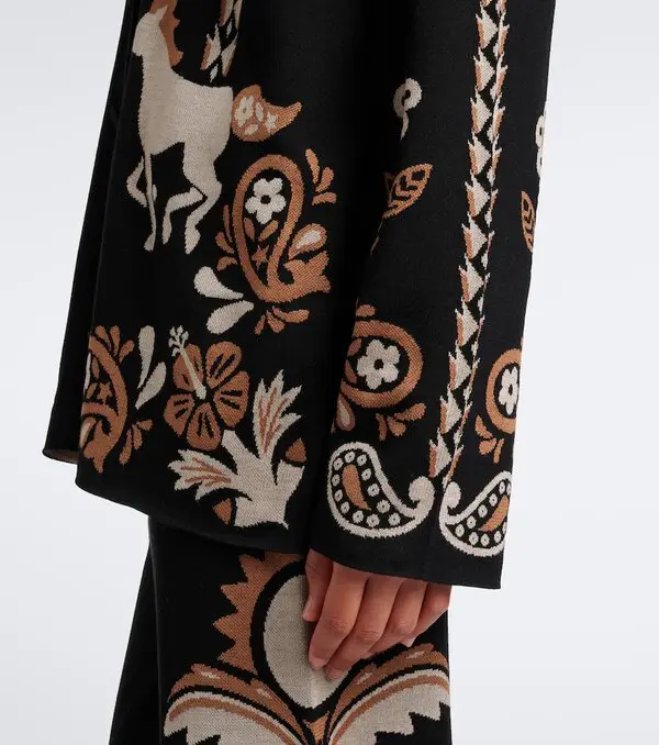 Alanui Island Roots Wool And Silk-blend Blazer