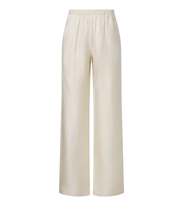 Loulou De Saison Alera Silk Twill Wide-leg Pants - Beige