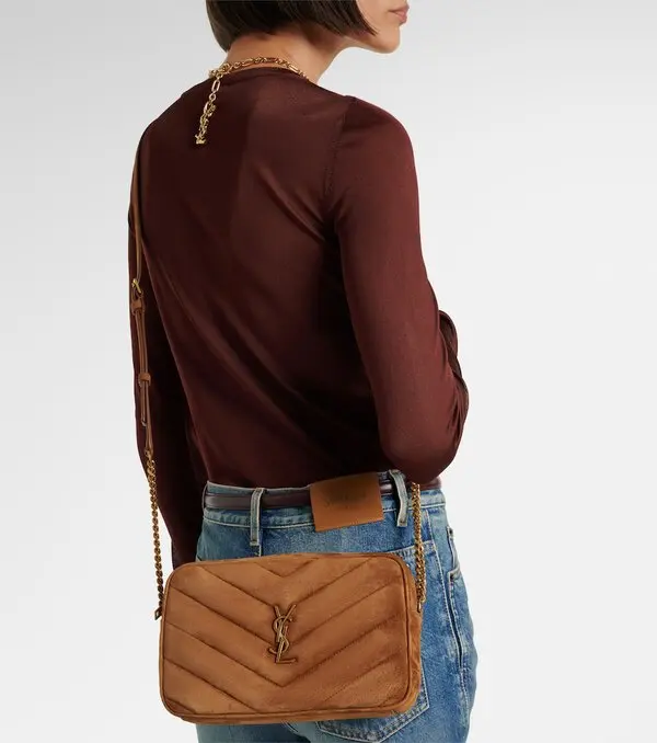 Saint Laurent Loulou Medium Suede Camera Bag