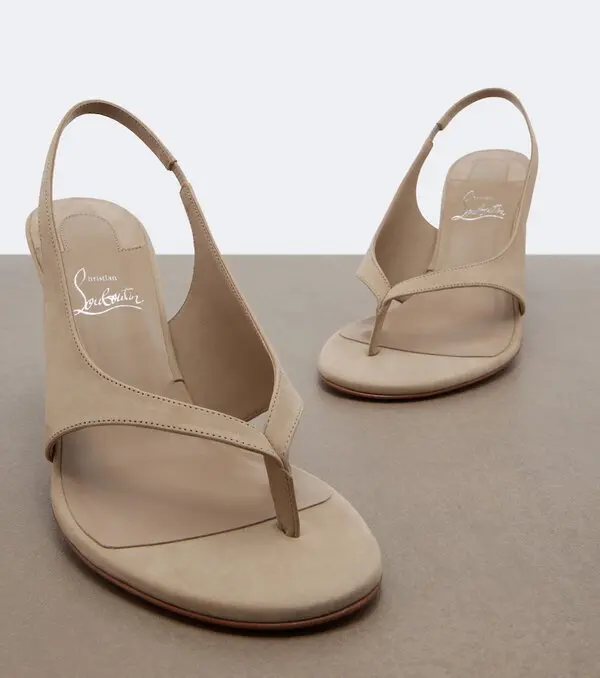 CHRISTIAN LOUBOUTIN Miss Z Suede Thong Sandals