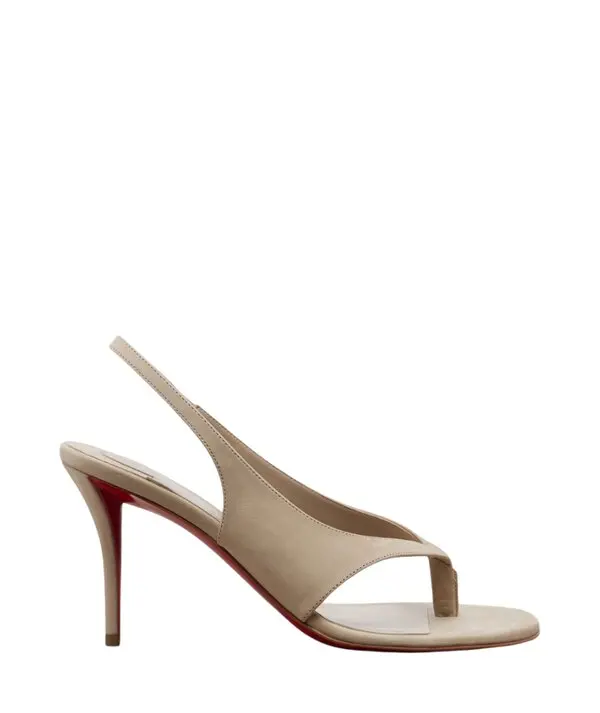 CHRISTIAN LOUBOUTIN Miss Z Suede Thong Sandals - Beige