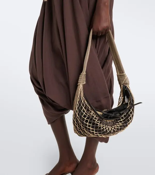 LEMAIRE Fortune Croissant Small Net Shoulder Bag - Beige