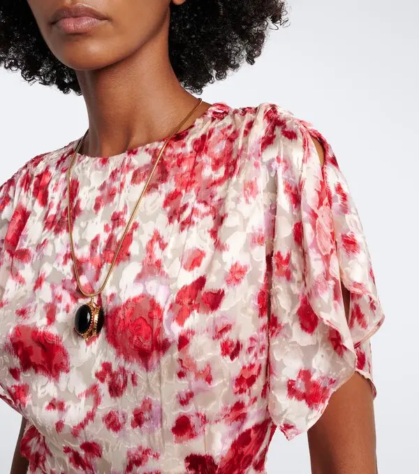 Isabel Marant Étoile Floral Devoré Georgette Midi Dress - Multicoloured