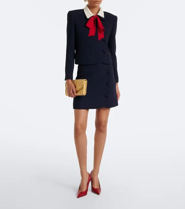 Valentino Garavani Virgin Wool Crêpe Miniskirt