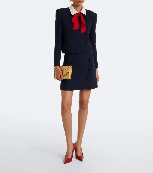 Valentino Garavani Virgin Wool Crêpe Miniskirt