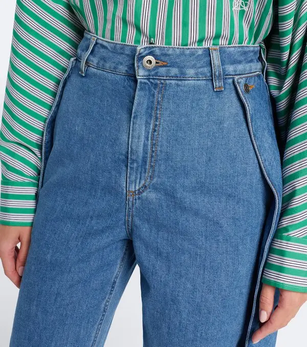 Loewe Ruffled Wide-leg Jeans