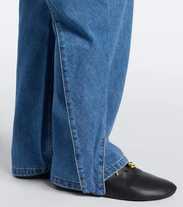 Loewe Ruffled Wide-leg Jeans