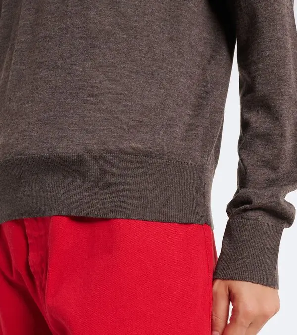 Loulou De Saison Miles Cashmere Polo Sweater Melange