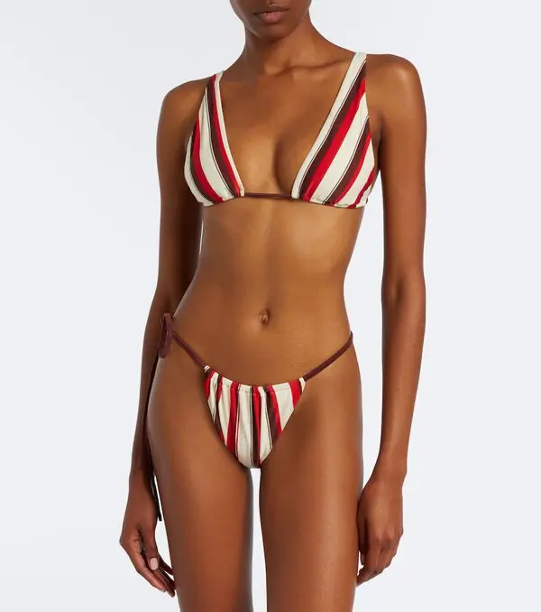 SIR. Alva Striped Bikini Top - Multicoloured