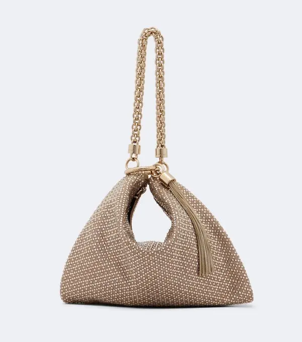 JIMMY CHOO Callie Embellished Clutch - Beige