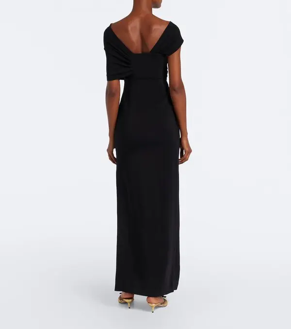 Oscar De La Renta Assymetric Crêpe Gown
