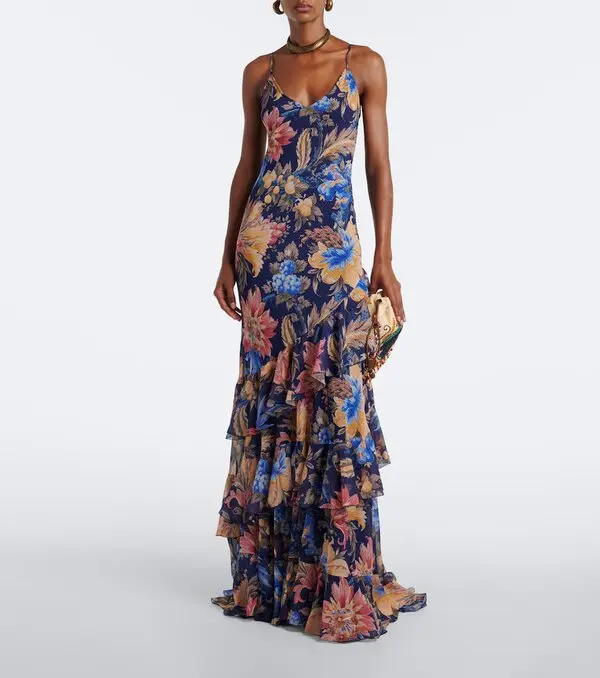 Etro Floral Ruffled Gown