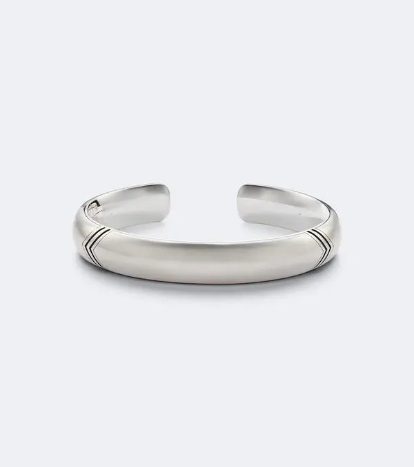 David Yurman Chevron Bold Sterling Cuff Bracelet - Silver
