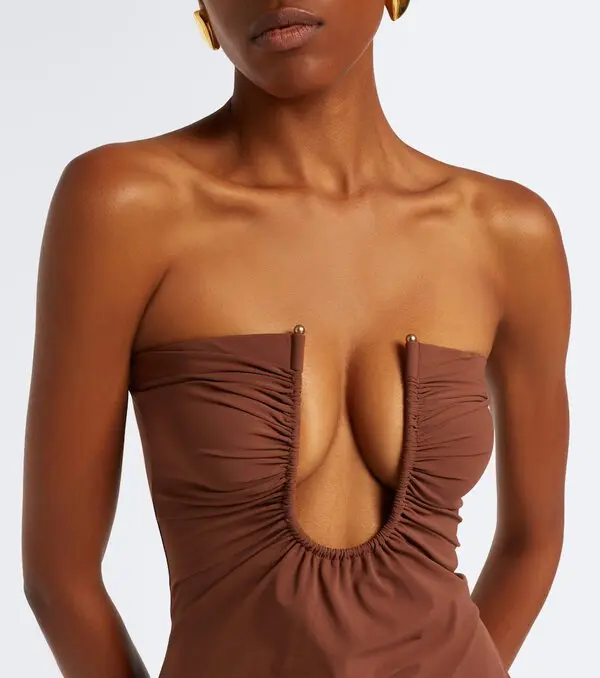 Christopher Esber Arced Ruched Maxi Dress
