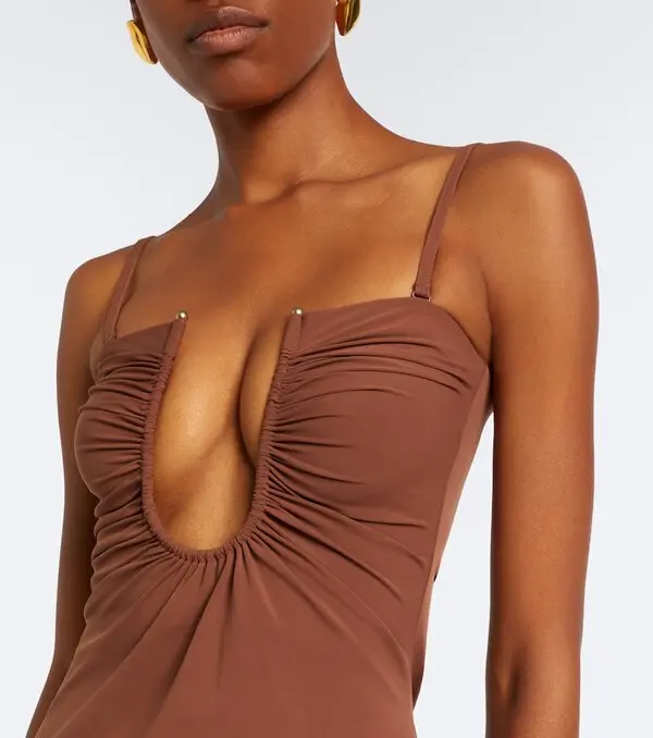 Christopher Esber Arced Ruched Maxi Dress