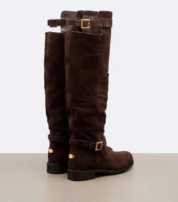 JIMMY CHOO Suede Over-the-knee Boots - Brown
